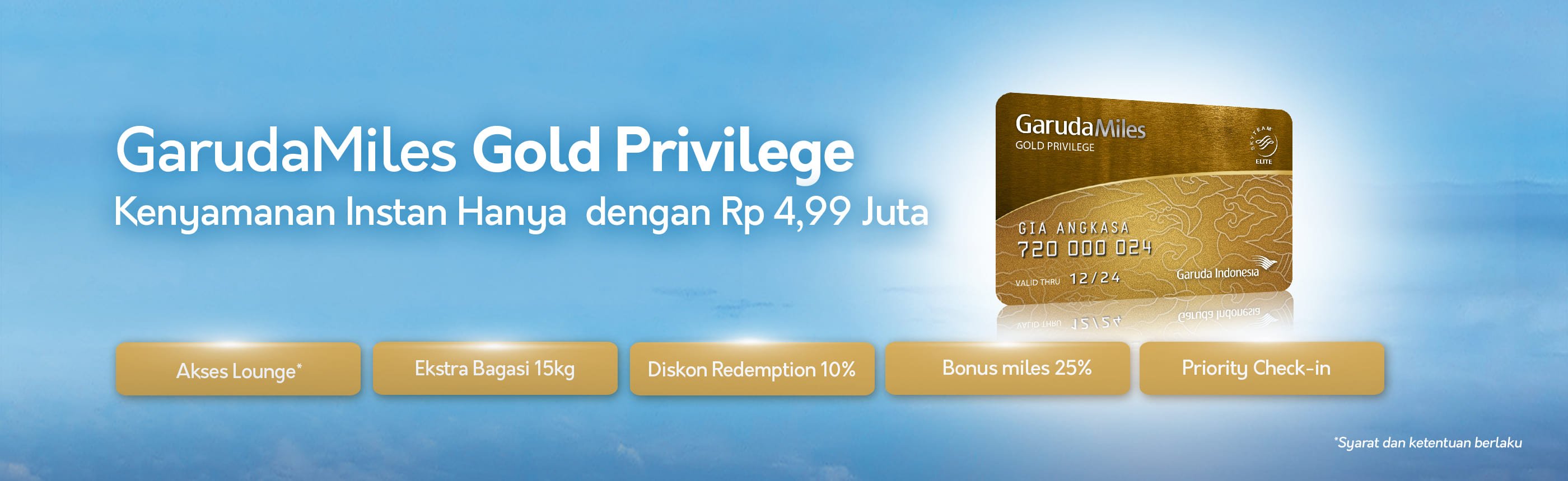 GarudaMiles Gold Privilege - Garuda Indonesia