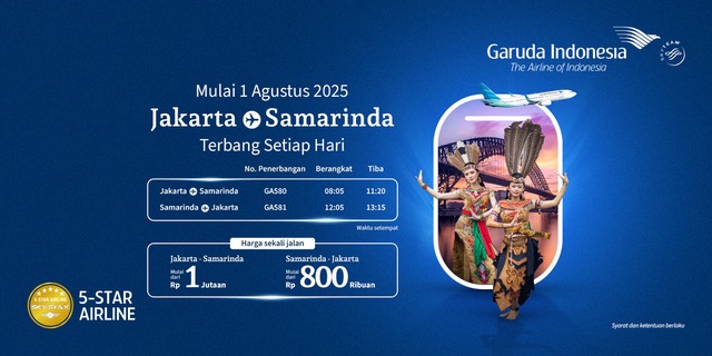 GARUDA INDONESIA BUKA RUTE PENERBANGAN JAKARTA-SAMARINDA PP UNTUK DORONG KUNJUNGAN KE KALIMANTAN ...